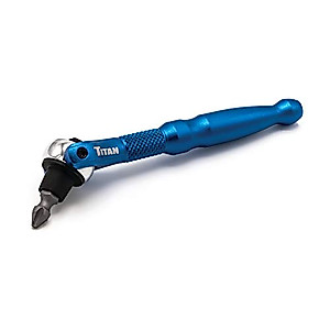 Titan 11317 1/4-Inch Drive Swivel Head Micro Bit Driver , Blue