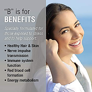 SOLARAY Vitamin B-Complex 250mg Natural Orange Flavor | Healthy Hair, Skin, Immune Function & Metabolism Support | Lab Verified | 50 Chewables