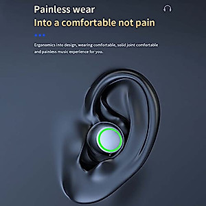 Gecau Digital Display Bluetooth 5.3 Earbuds, Touch-Control TWS-Headphones, with LED Smart Screen Display, 1200mAh, Low Latency, for Sports Working Music
