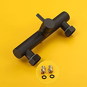 MINJING Bidet Sprayer Kit for Toilet Black Single Function Wall Mounted Bidet Attachment Faucet Sprayer Kit for Toilet Hot and Cold Bathroom Toilet Bidet Mixer Spray Kit,Single Mode,A