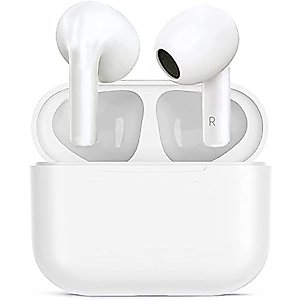 Wireless Earbuds Bluetooth Headphones 48Hrs Battery Life with Wireless Charging Case, IPX7 Waterproof Semi-in-Ear Earphones Clear Call Power Display Built-in Mic Stereo Headset for iPhone/Android