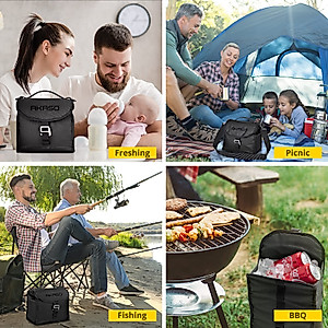 AKASO Insulated Cooler Lunch Bag Packable Lunch Box 12 Can Cooler Bag with Adjustable Shoulder Strap for Office Picnic