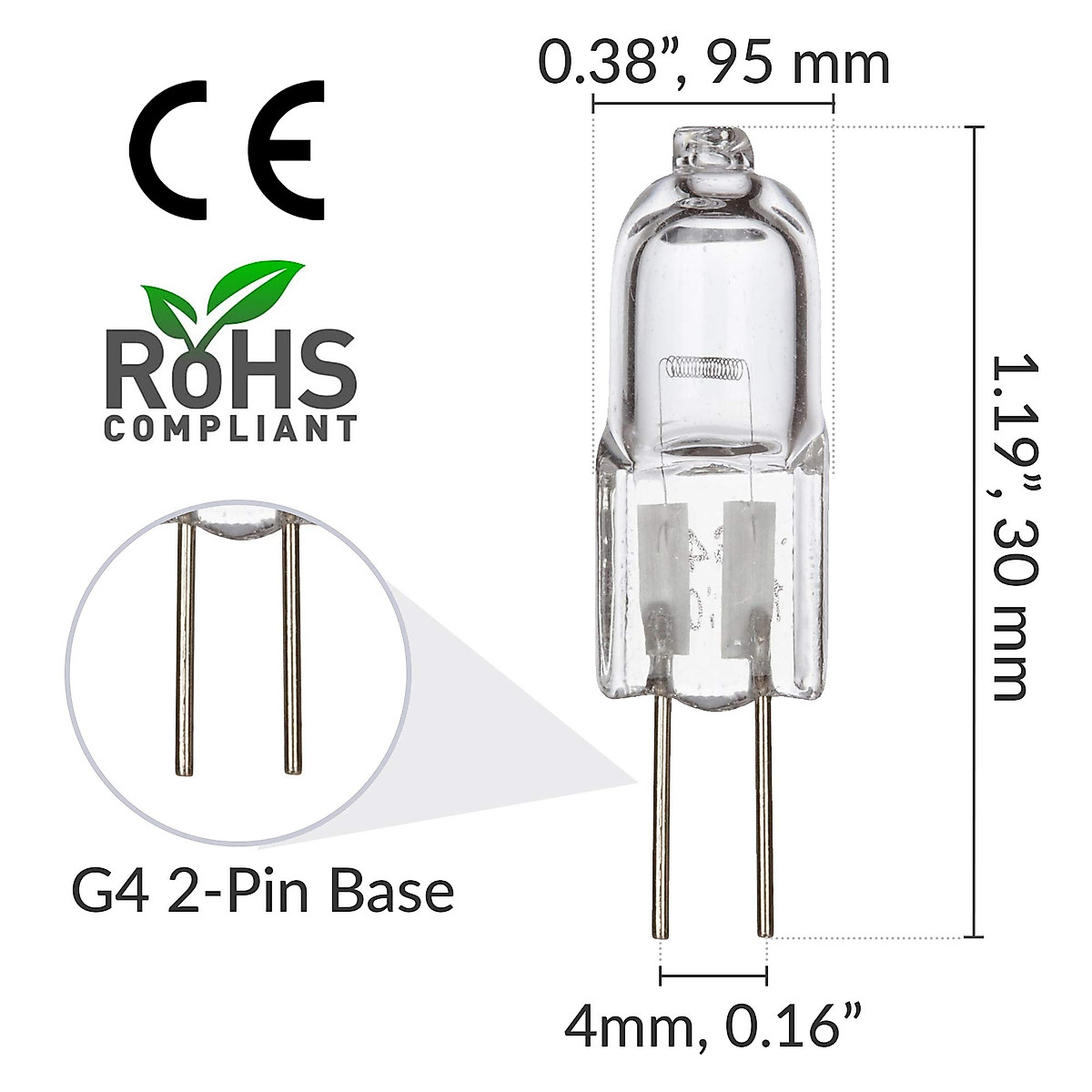Simba Lighting Halogen G4 T3 5 Watt 50lm Bi-Pin Bulb 12 Volt A/C or D/C for Accent Lights, Under Cabinet Puck Light, Chandeliers, Track Lighting, 5W 12V 2 Pin JC Warm White 2700K Dimmable, 5-Pack