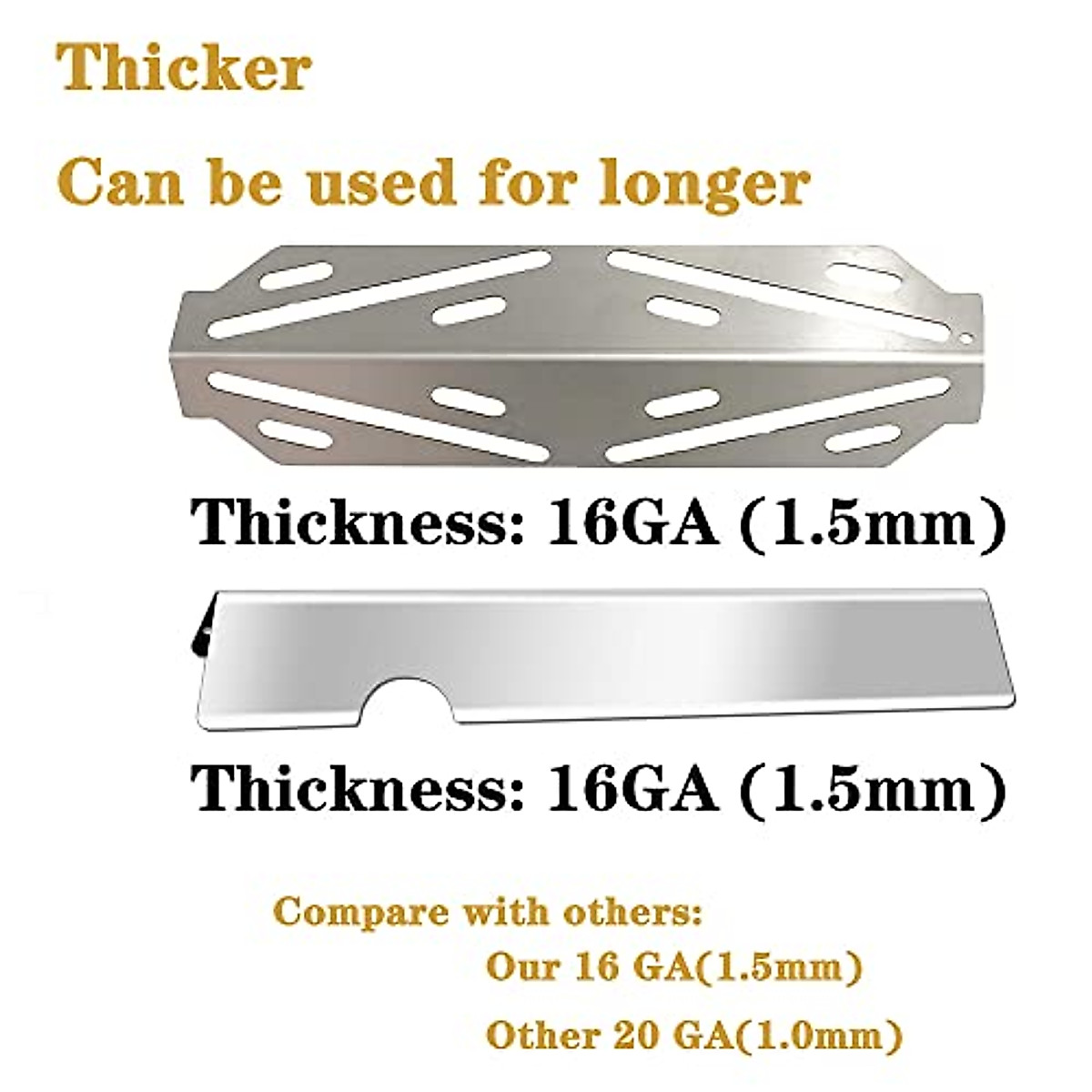 Cmanzhi S6F030 (7-Pack) S6F041 (4-Pack) 16Ga Stainless Steel Replacement Parts for Weber Genesis II E/ES-410, Genesis II E-410, Genesis II S-410, Genesis II LX E-440