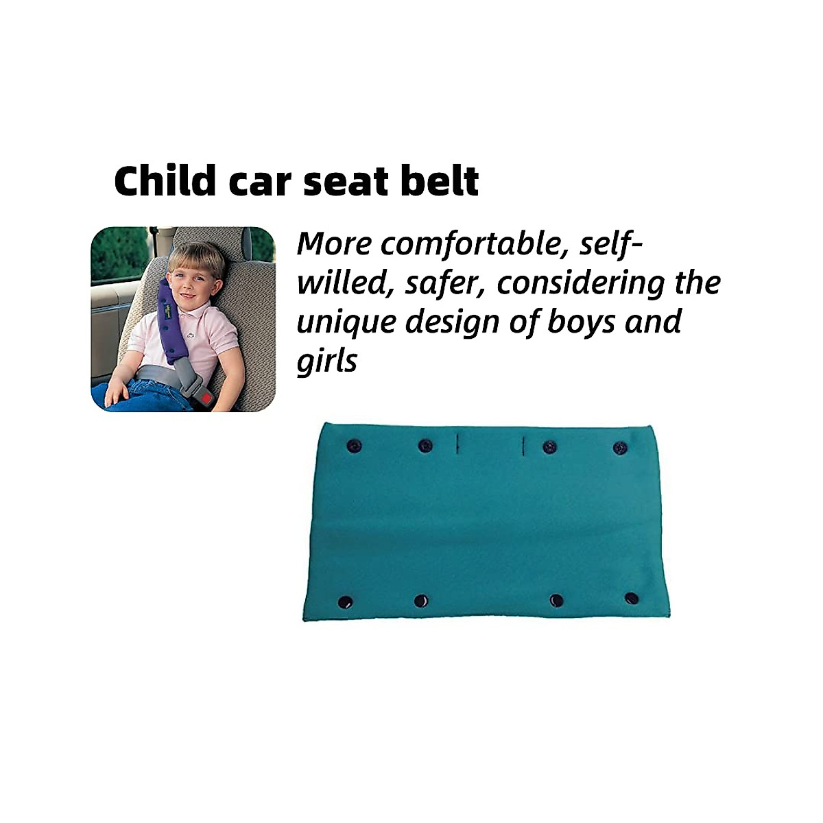 APPO Seat Belt Adjuster and Straps Shoulder Pads for Baby Kids, Neck Support Headrest Seatbelt Pillow Cover and Seatbelt Adjuster for Child,Car Seat Strap Cushion Pads for Baby Kids,Purple