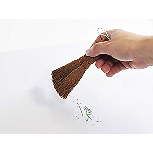 KAKURI Bonsai Broom Brush Medium 5.1" Professional Gentle Small Broom, Japanese Bonsai Tool