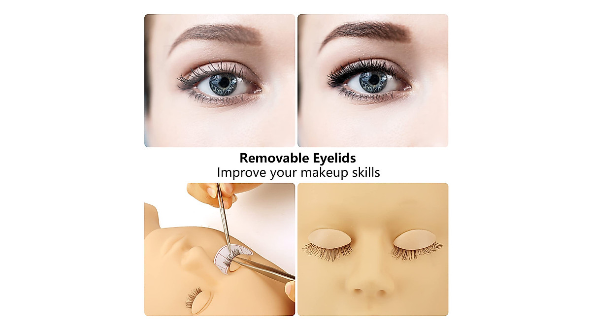 6 Pairs Realistic Eyelids for Eyelash Practice