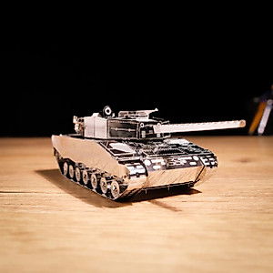 METAL TIME Model Leopard 2, 3D Puzzles for Adults or Teens, DIY Metal Puzzle Model Kit, 3D Metal Model Brain Teaser Puzzle - Great Gift Idea, 57 PCS.