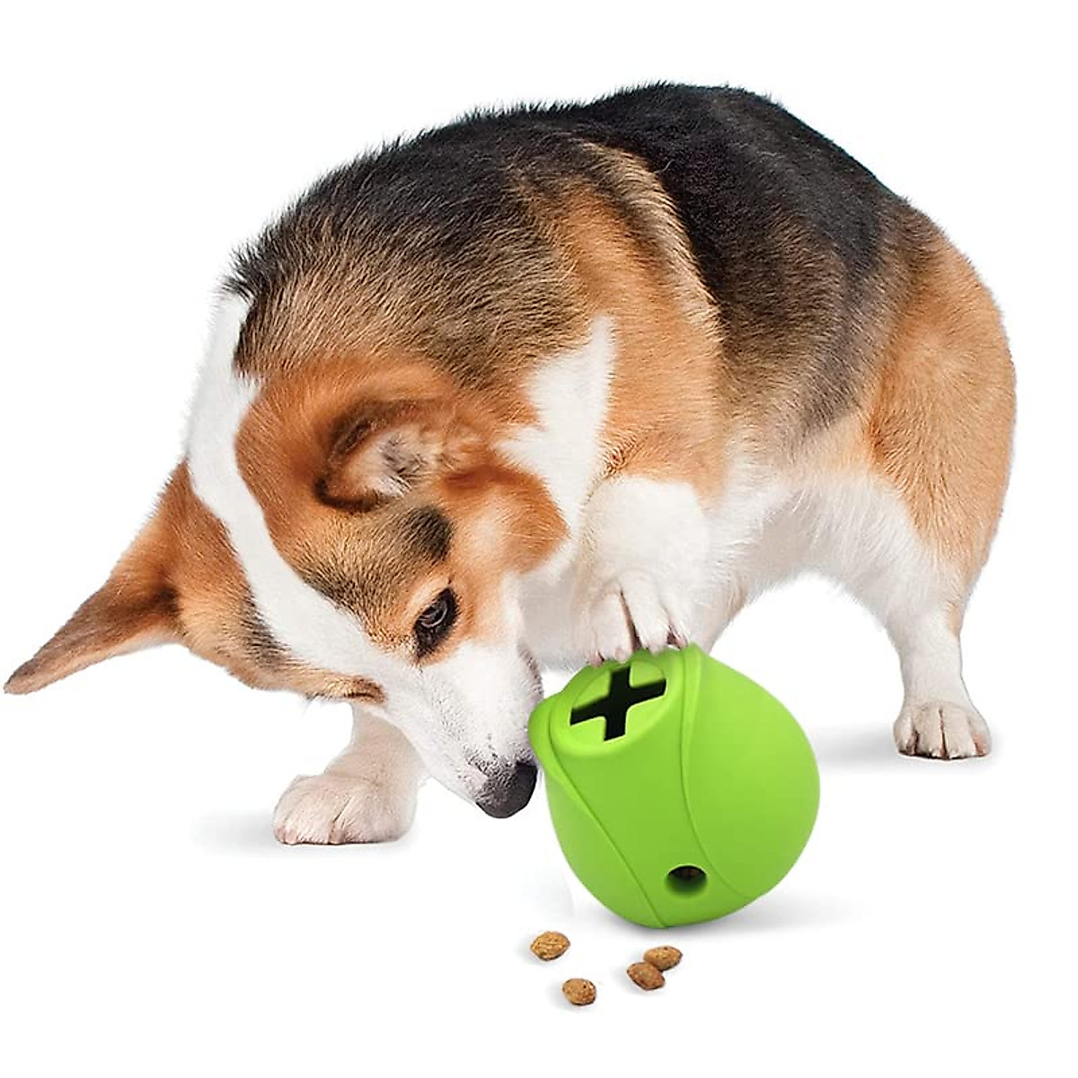 Dxmnoly Dog Treat Ball Food Dispensing Toys, Soft Rubber Chewers Treats Stuffable Dog Toys, Tumbler Leaking Ball Dog Toys for Teeth Cleaning and Food Leakage for Small Medium Large Dogs