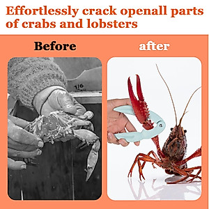 Mabor 4Pcs Crab Leg Cracker Tool Colored Crab Leg Tools Crab Legs Utensils Snow Crab Claw Crackers Efficient Lobster Crackers Crab Tools for Eating Efficient Crab Shell Cracker