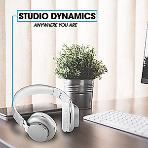 Coby Wireless On-Ear Headphones Bluetooth 5.0 Virtual Assistant Support Portable Folding with Microphone, Music and Call Controls, FM Radio, 6 Hour Battery Life, 33 Feet / 10 Meter Range (Silver)