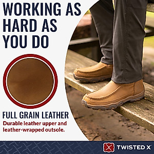 Twisted X Men’s Pull-On Hiking Boots - Handcrafted with Full-Grain Leather Vamp and 11” Shaft, Rubber Outsoles, ReinforcedPull-Holes, and EVA Midsoles, Distressed Saddle & Saddle, 11 (M)