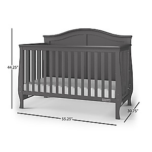 Child Craft Camden 4-in-1 Lifetime Convertible, Cool Gray