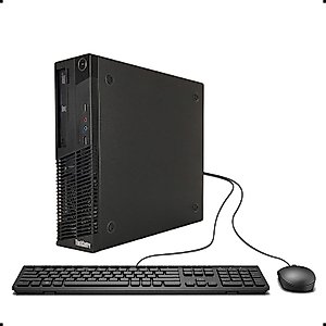 Lenovo ThinkCentre M71E SFF Business Desktop Computer PC, Intel Quad Core i5-2400 up to 3.4GHz, 16G DDR3, 1T, DVDRW, WiFi, BT, DVI, VGA, Windows 10 Pro 64 Bit-Language English/Spanish/French(Renewed)