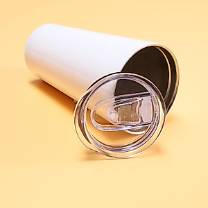 Telooco 2Pcs Compatible with 20 Oz Skinny Tumbler Replacement Lids Plastic Spill Proof Resistant Sliding Covers For Mouth Tumbler Cooler Cup