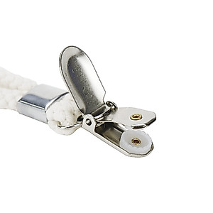 Risbay 2PCS Towel Clips Clothes Pegs Hanging Clip Clamps with Woven Ring Bath Towel Hanging Clips for Kitchen Bathroom Hanging Towels