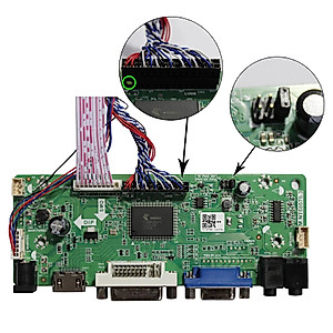 VSDISPLAY HD-MI DVI VGA Audio LCD Controller Board Work for 17.3 inch 1600x900 LP173WD1 B173RW01 LTN173KT01-A01 N173FGE-L21 N17306-L02 LTN173KT02 LTN173KT03-301 LVDS 40 PIN Interface LCD Screen
