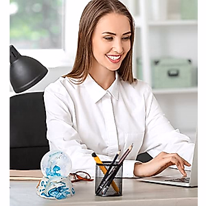 COTA Global Dolphin Stone Snow Globe - Sparkly Water Globe Figurine with Sparkling Glitter, Collectible Novelty Ornament for Home Decor, for Birthdays, Christmas, and Valentine's Day