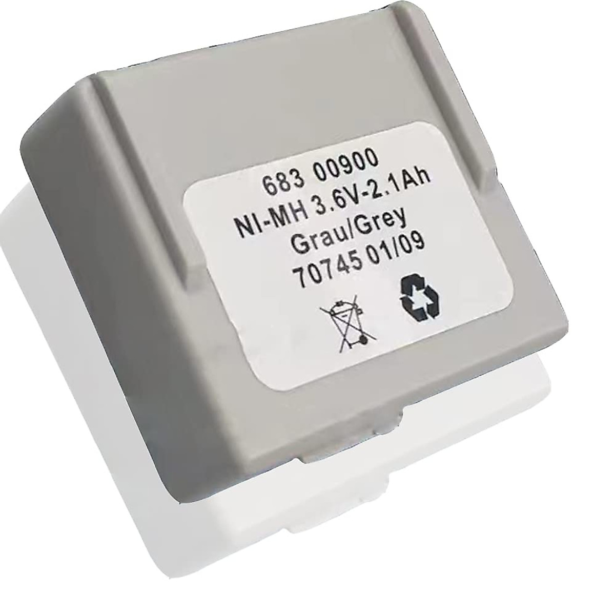 WELLVEUS 68300900 Rechargeable Battery 3.6V-2.1Ah Ni-MH Grau/Grey Battery for HETRONIC Remote Control(Pack of 2)