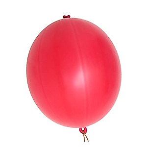 TOGEVAL 10pcs Round Balloons Mylar Punch Balloon Ballooning Toy Film Punch Balloons Party Punch Balloons Punch Balls Child Red Emulsion Boxing Ball Latex Balloons Punch Ballons for Party