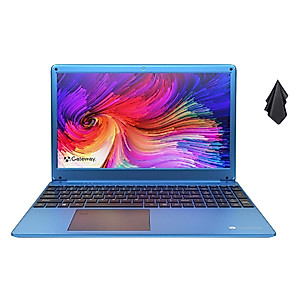2021 Newest Gateway 15.6" FHD Ultra Slim Laptop, AMD Ryzen 5 3450U (Better Than i7-8565U), 16GB RAM, 256GB SSD, THX Audio, Fingerprint Scanner, Webcam, HDMI, WiFi, Windows 10 Home, Blue+Oydisen Cloth