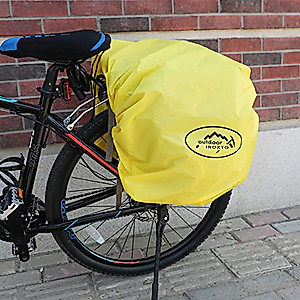 Lixada Bike Bag 50L Bike Pannier Bag Waterproof Bike Saddle Bag Large Capacity Bicycle Trunk Bag Extensible Bicycle Rear Seat Bag for Width Less Than 7in Bike Rack