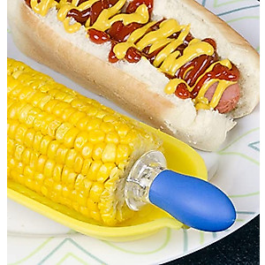 Chef Craft Classic EZ Store Jumbo Corn Holders, 8 piece set, Yellow/Green/Blue/Orange