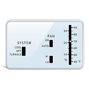 RV Thermostat, Briidea RV Analog Thermostat (Cool Only/Furnace), Replace for Dometic 3106995.032, 12 VDC