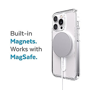 Speck iPhone 13 Pro Max Case - Drop Protection Fits iPhone 12 Pro Max & iPhone 13 Pro Max Phones - Clear Case, Built for MagSafe - Anti-Yellowing & Anti-Fade with Dual Layer Slim Design - GemShell