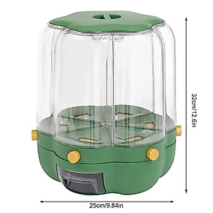 Gagalayong Cereal Grain Container Storage, 6 Compartment Separate Rice Dispenser, 360° Rotating Grain Storage Food Dispenser with Lid for Peanut Barley Millet and Large Grain Cereal (27.55lbs