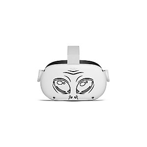 Alien Face - Oculus Quest 2 - Decals - Black