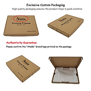 AhaGo Gold Floating Frame(8"×10", Horizontal), For Picture 7x9, 6x8, 5x7, Tabletop Shelf Photo Frame, Home or Office Decor, Classy For Holiday, Birthday or Wedding