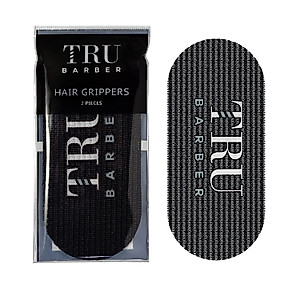 TRU BARBER HAIR GRIPPERS ® 2 COLORS BUNDLE PACK 4 PCS for Men and Women - Salon and Barber, Hair Clips for Styling, Hair holder Grips (Red/Black)