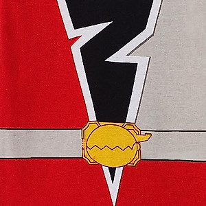 Power Rangers Little/Big Boy's 4 Piece Cotton Pajama Set (as1, numeric, numeric_6, regular, Red and Blue Dino Fury Rangers)