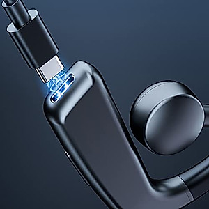 HANILI Ear Hook Bluetooth Wireless Headphone,Non Ear Plug Headset with Microphone,Single Ear Noise Cancelling Earphones Painless Wearing -Green