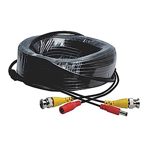 50 Feet BNC Video Power Cable BNC All-in-One Extension Security Camera Cable Wire Cord for CCTV Camera DVR Surveillance System Pack of 2
