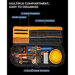 ISSYAUTO Under Seat Storage Bag for F150 F250 SuperCrew Cab, Ram Crew Cab, Full Size Trucks Under Seat Organizer with Detachable Dividers