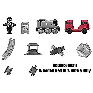 Replacement Part for Fisher-Price Thomas & Friends Wood Racing Figure-8 Set - GGG73 ~ Replacement Wooden Red Bus Bertie