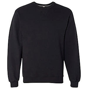 Fruit of the Loom Men's Crew Sweatshirt (2 Pack), Black, Large