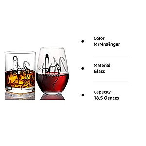 Engagement Gifts for Couple- Wine and Whiskey Mr and Mrs Gifts,Wedding Gifts for Couple,Mr and Mrs Glasses,Unique Bridal Shower Gift for Bride