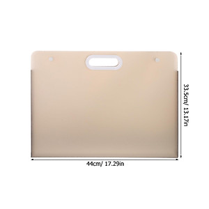 DIYEAH Plastic Art Portfolio 8k Large Art Portfolio with Handle Waterproof Portfolio Folder for Artwork Arts Storage Case for Drawing Sketch Photography Poster (17.3 X 13.1 Inch)