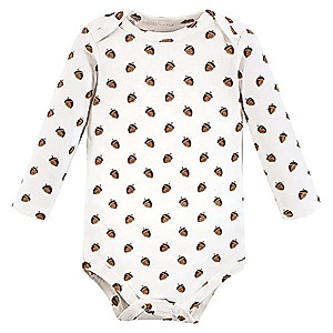 Hudson Baby Unisex Baby Cotton Long-Sleeve Bodysuits Hello Autumn, 0-3 Months