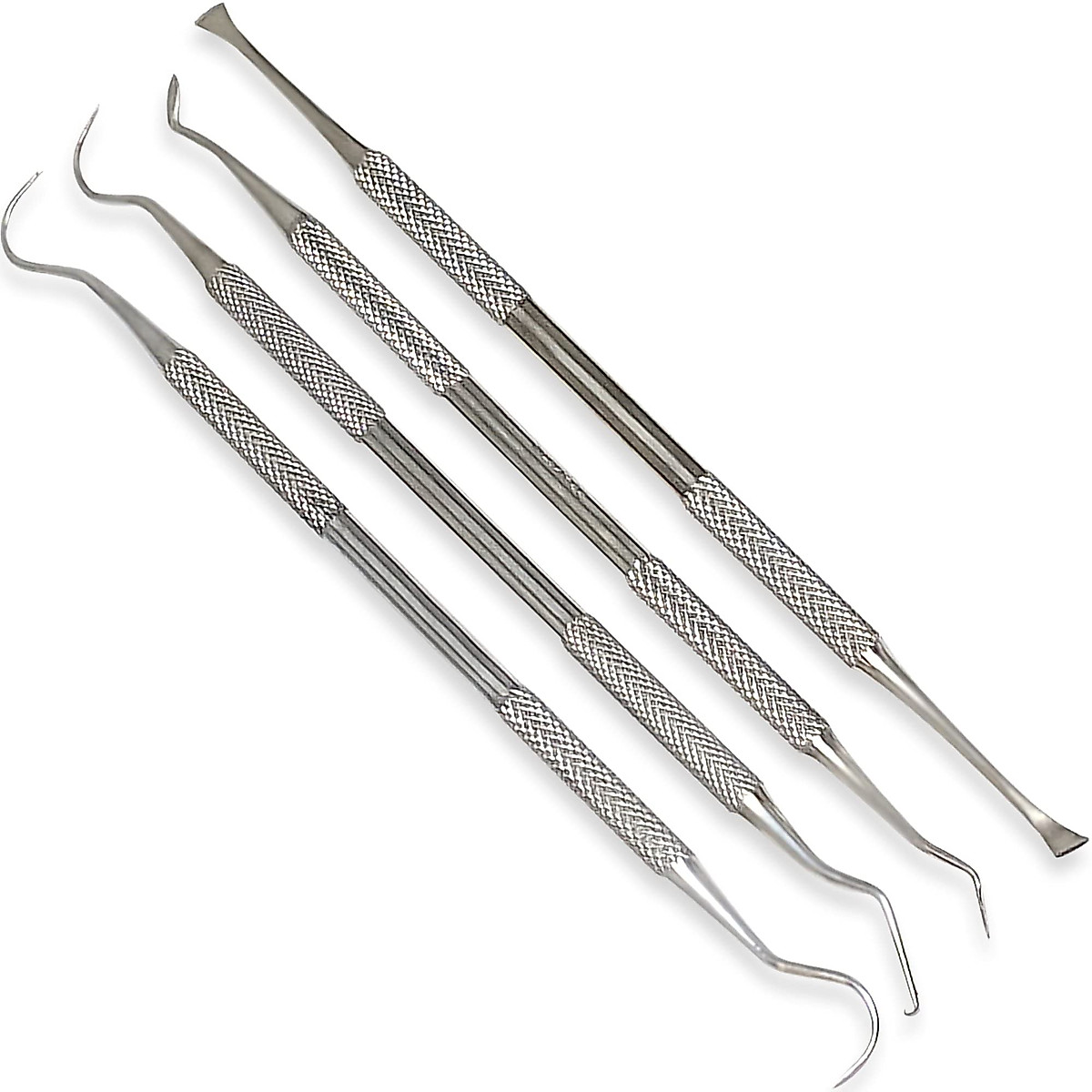 DEXA DENTAL Professional Dental Hygiene Kit - Stainless Steel Tartar Remover, Tooth Scraper, Pick Scaler, Penlight, Toothbrush, and Case