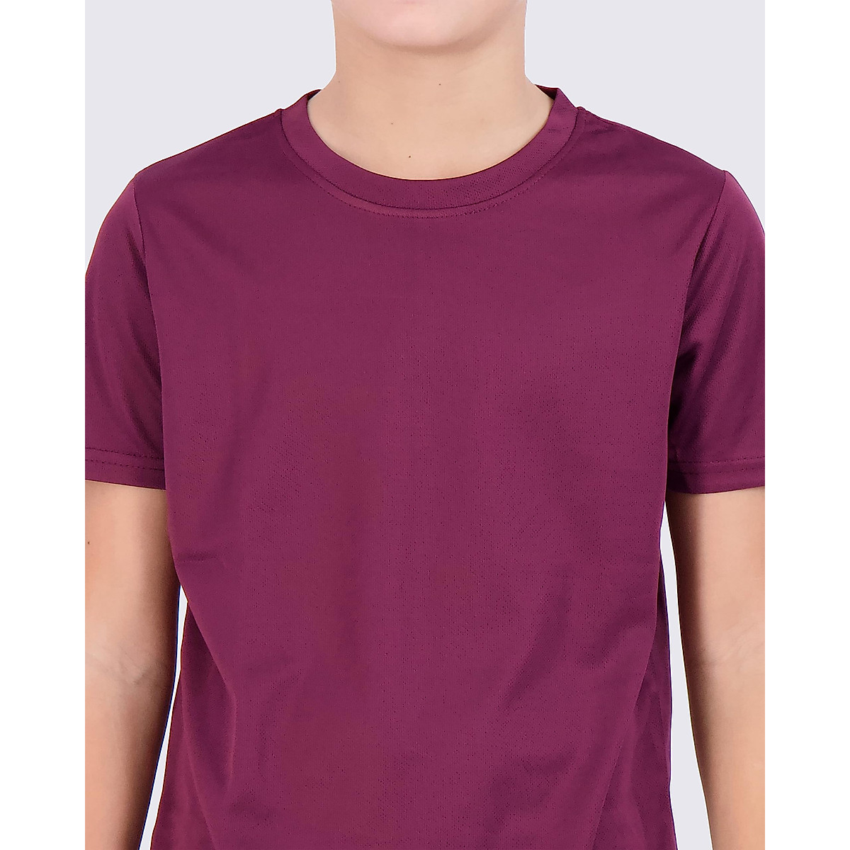 5 Pack: Boys Mesh Short Sleeve Shirts Crew Neck Boy Shirt T-Shirt TShirt Tops Tees Girls Youth Teen Active Wear Athletic Quick Dry Basketball Gym Sport Undershirt Tee Soccer Top -Set 9,XL 16-18