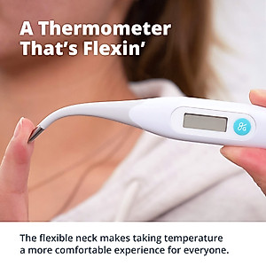 Greater Goods Digital Thermometer – 10-Second Fast Readings for Adults and Kids, Flexible Tip, Fever Alarm, Oral, Rectal, and Underarm Use, FSA/HSA Eligible