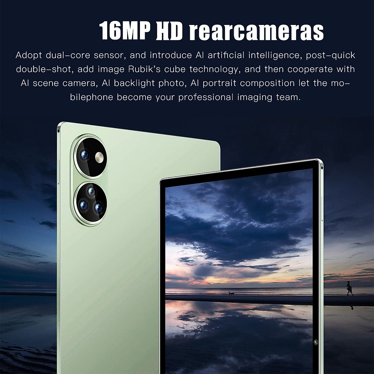 P10 2 in 1 Tablet with Keyboard, 10.1 Inch FHD 5G WiFi USB C Tablet for Android12, 8GB RAM 256GB ROM, 8 Core 4G Network Calling Tablet with Front 16MP Rear Camera for Daily (US Plug)
