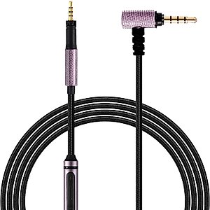 FAAEAL Replacement Upgrade Cable for Sennheiser Momentum 2.0/1.0, HD1,HD 4.50 SE, HD 450BT, HD 4.40, HD 4.30G Headphones,in-line Mic Control Headphone Cord Works on iOS/Android 4.9ft(with mic)