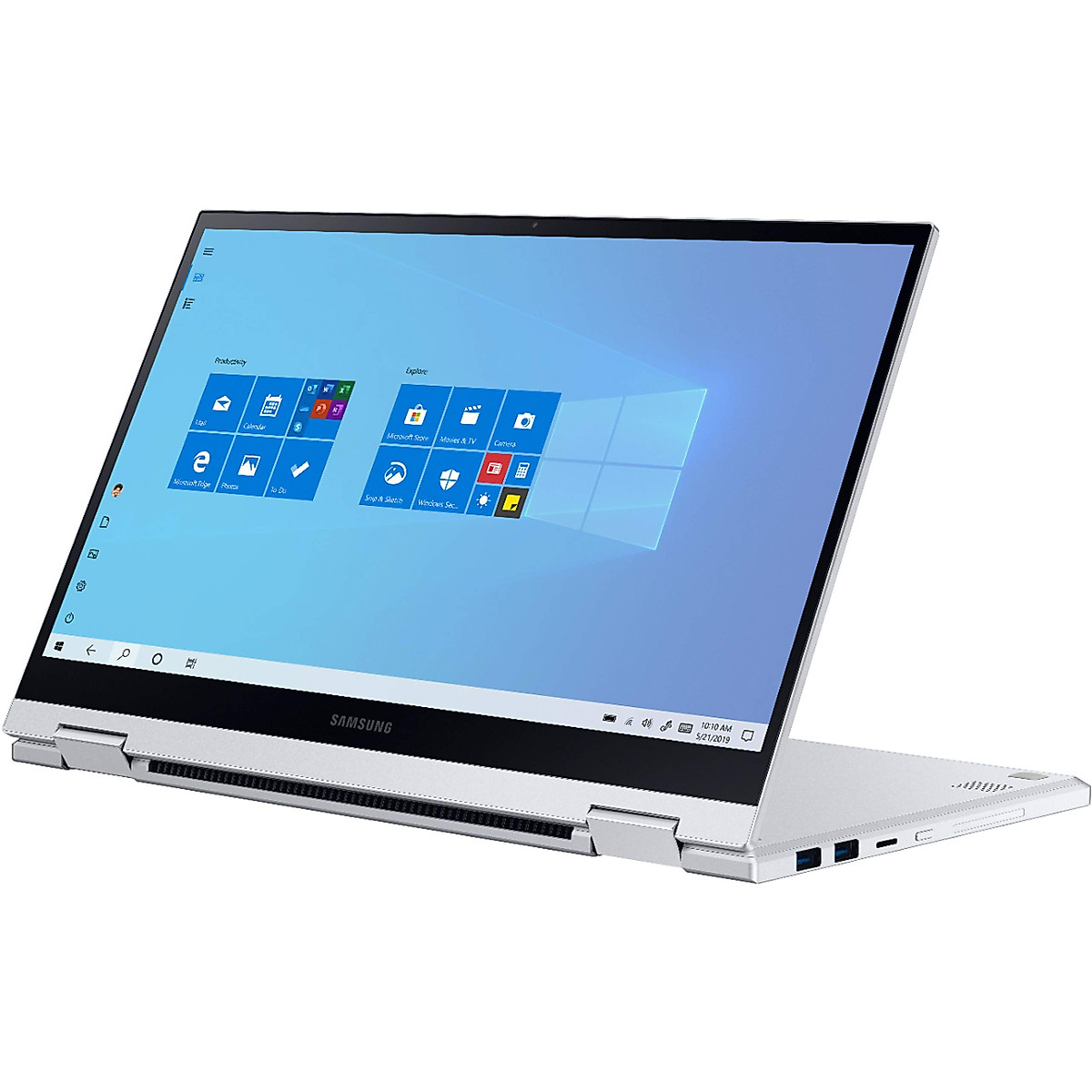 Samsung Galaxy Book Flex Alpha 2-in-1 13.3-inch QLED Touch-Screen Laptop Intel Core i5 8GB Memory 256GB SSD Royal Silver NP730QCJ-K01US (Renewed)