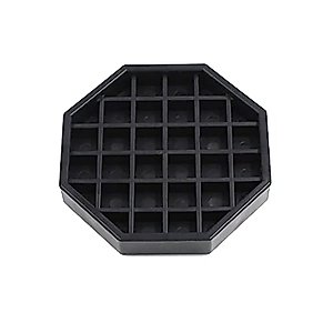 Octagon Coffee Drip Tray by Hard Black Plastic for Coffee Countertop (4" - 1 Pcs)