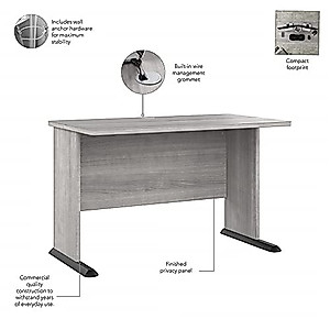 Bush Business Furniture Series A 72W Desk, 48W, Platinum Gray